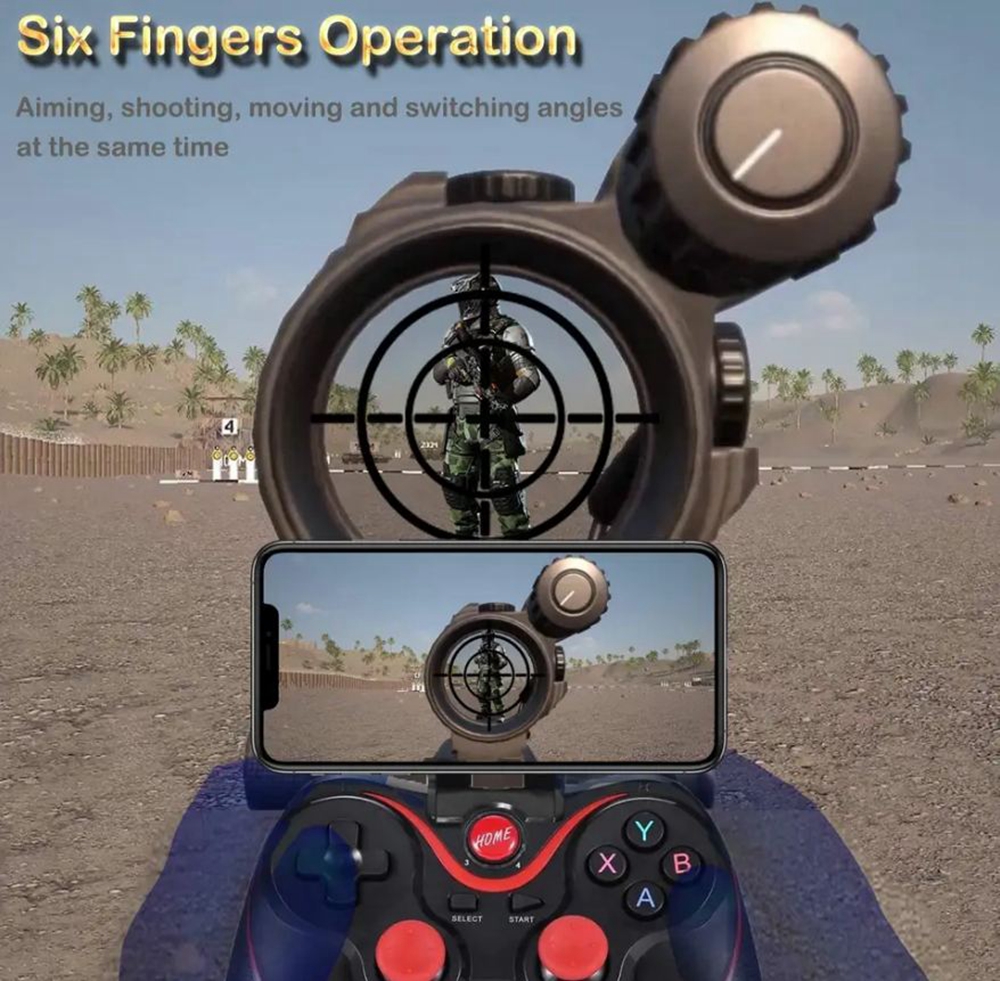 Gen Game X3/T3 Wireless Bluetooth Gamepad Game Controller With Bracket ...
