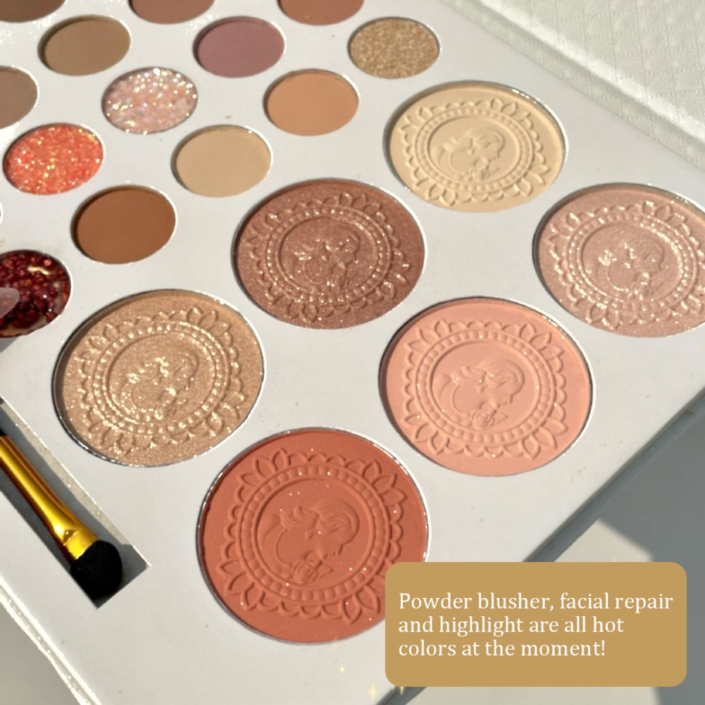 26 Colors Eyeshadow Palette Pearl Matte Glitter Eyeshadow Highlighter ...