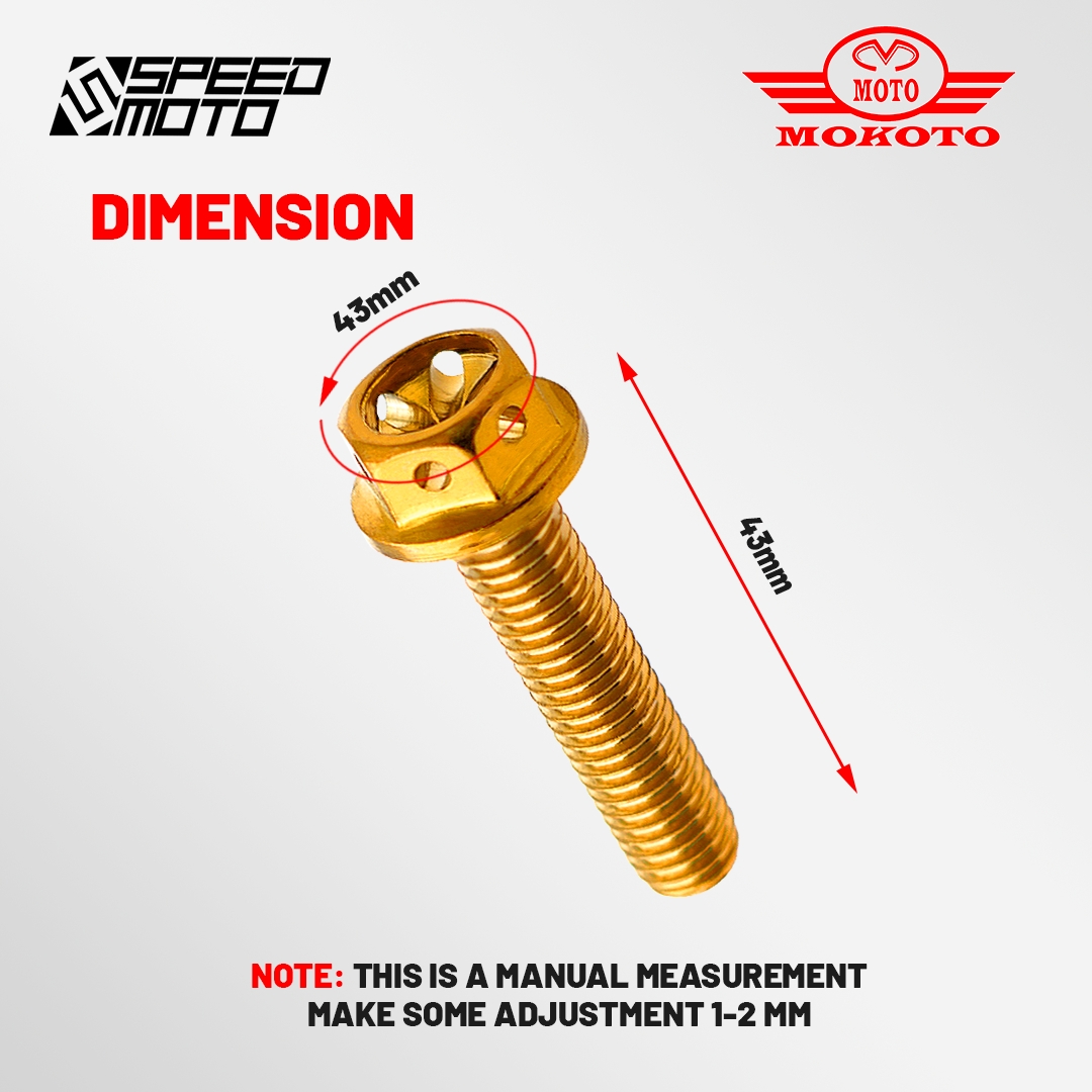 HONDA CLICK V1 V2 V3 BEAT FI V1 V2 REAR SHOCK GOLD PLATED BOLT FOR ...