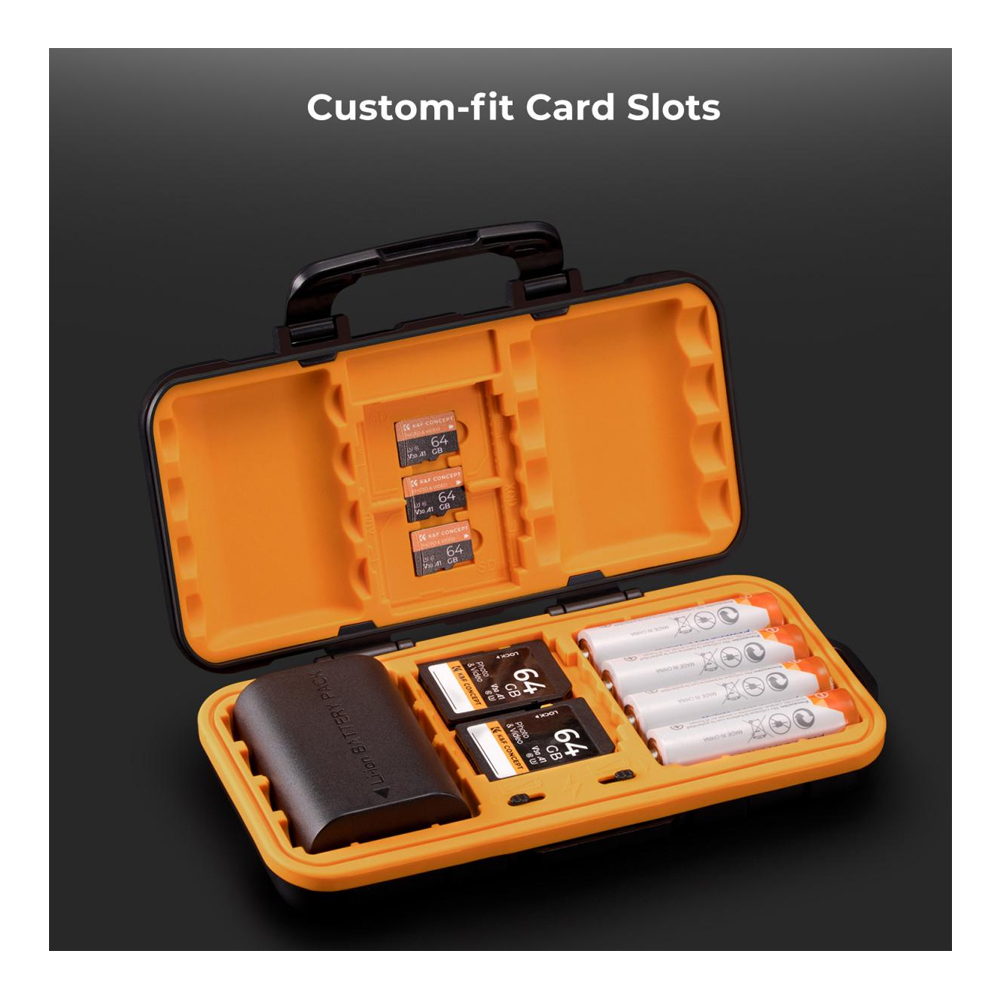 K&F Concept Camera Battery Memory Card Storage Case with Battery, SD ...