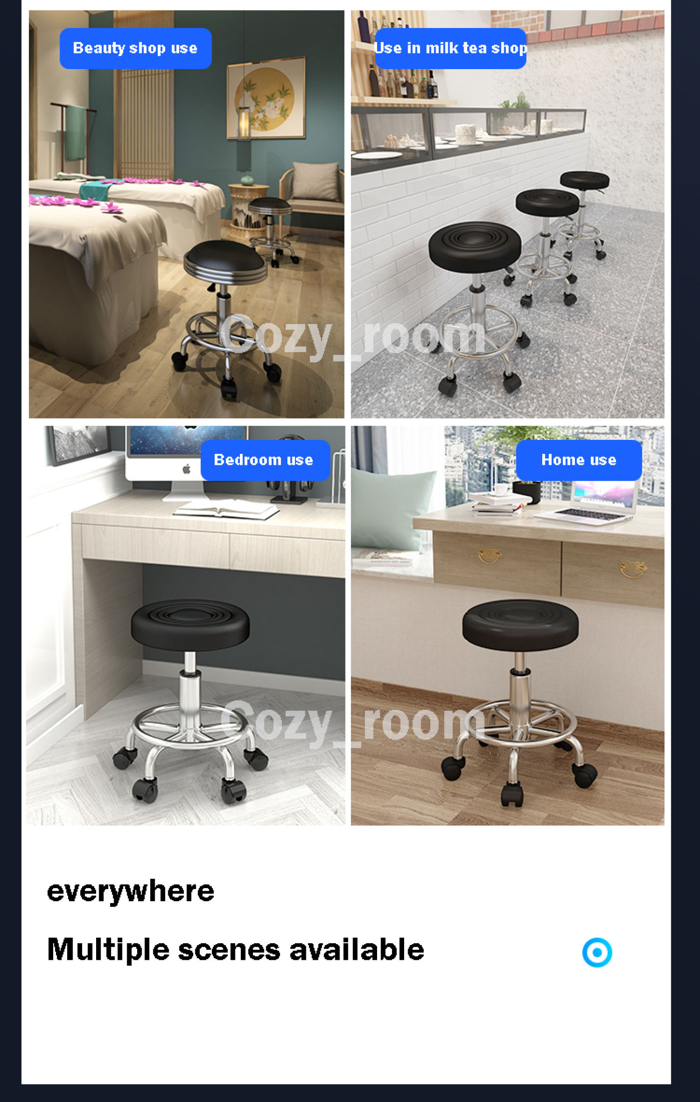 Beauty stool beauty salon special rotating lift massage pulley stool ...