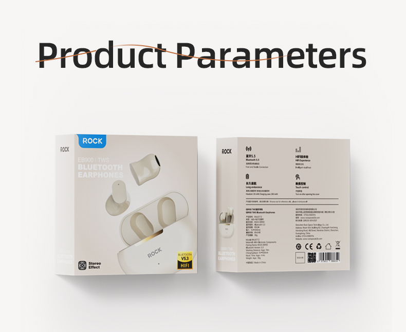 Rock Space EB900 True Wireless Earbuds Bluetooth 5.3 TWS Earphones ...