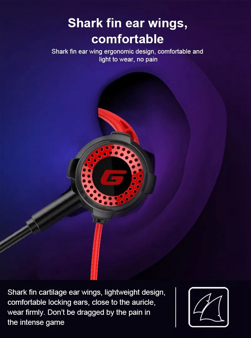 G2000 Sound Bass Gaming Earphone 3.5mm Noise Reduction Wired Headset ...