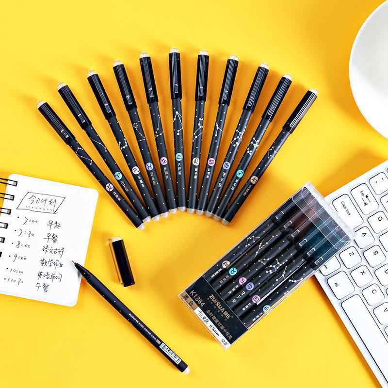 Erasable Gel Pen Pilot Frixion Pen Black Ink 12 Constellations Easy To ...