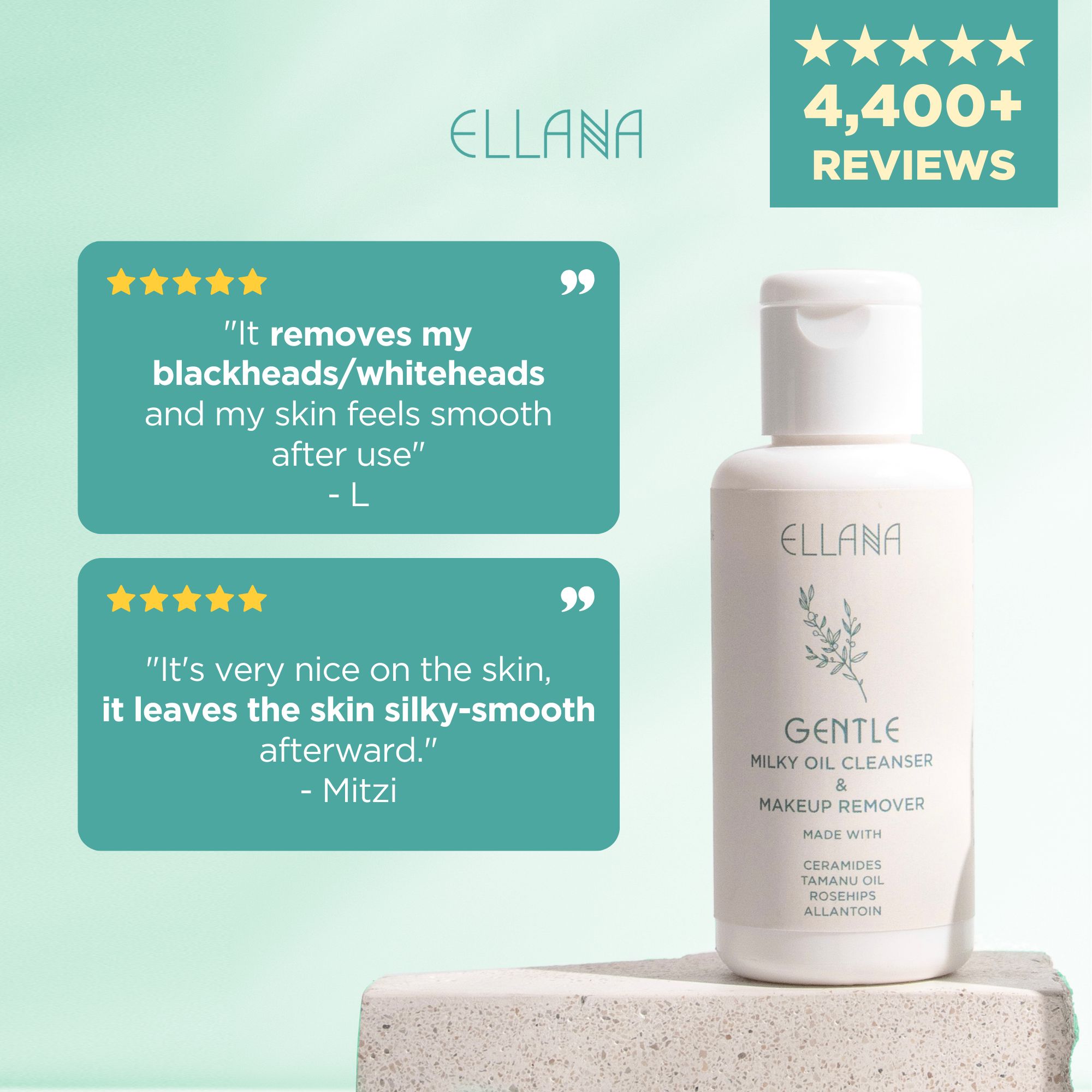 Ellana Double Cleanse Set Mini Gentle PH Gel Cleanser and Milky Oil ...