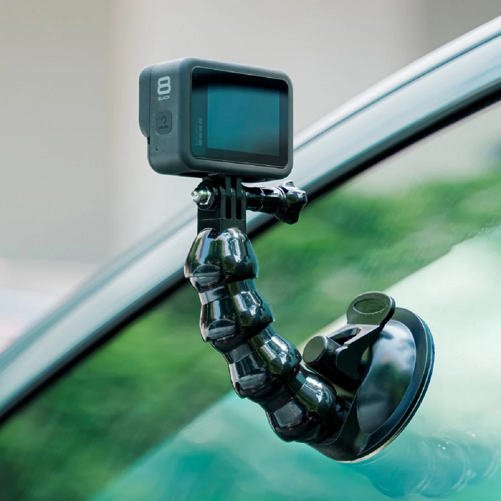 TELESIN Jaw Flex Suction Window Glass Car Mount for Action Cameras ...