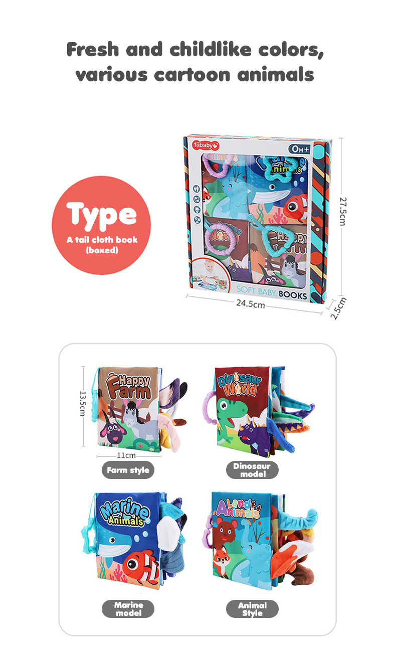 Smart Sprout Washable Early Educational Books For Toddlers With Rustle ...