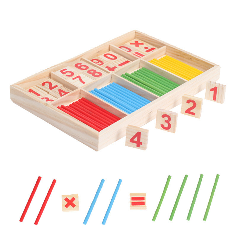 Mathematical Intelligence Stick Preschool Educational Wooden Digital ...