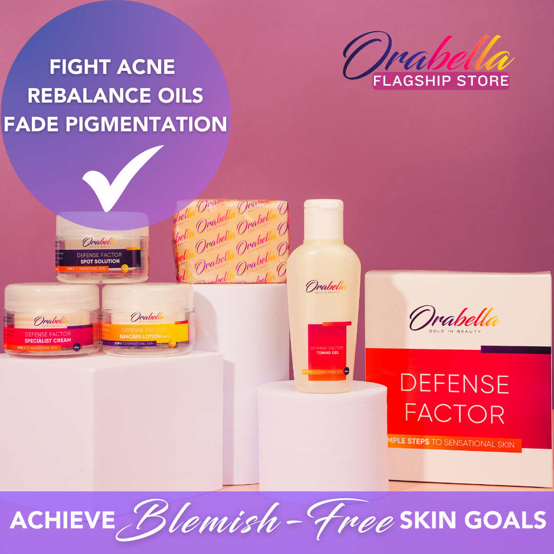 Orabella Defense Factor System Set Of 5 Products Anti Acne All Natural ...
