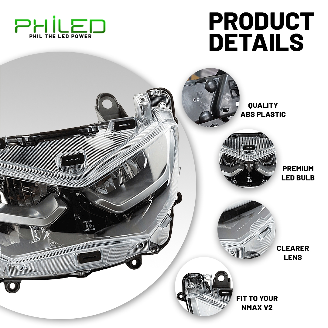 PHILED STOCK HEADLIGHT FOR NMAX V2 ASSEMBLY PLUG AND PLAY FOR YAMAHA ...