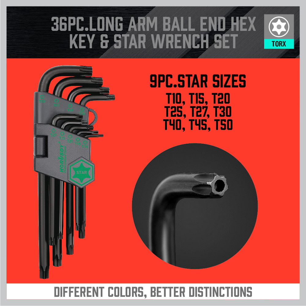 36pcs Allen Wrench Set, Hex Key Set Long Arm Ball End Hex Wrench Set | Shopee Philippines