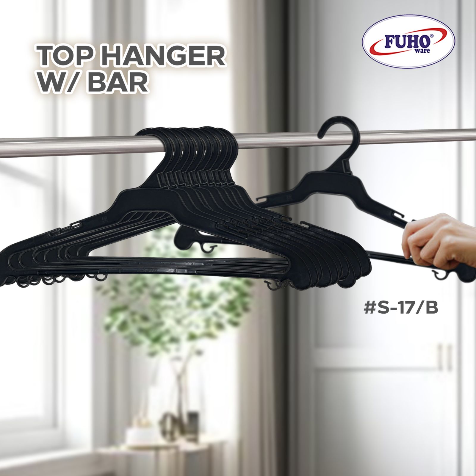 36 pcs FUHO 17" Laundry Hangers #S-17/B | Shopee Philippines