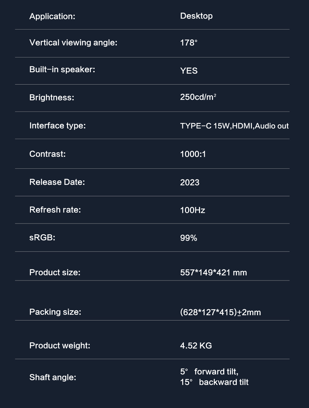 Nvision 25" IPS Monitor 100HZ FHD Build-in Speaker With Type-C 15W Port ...