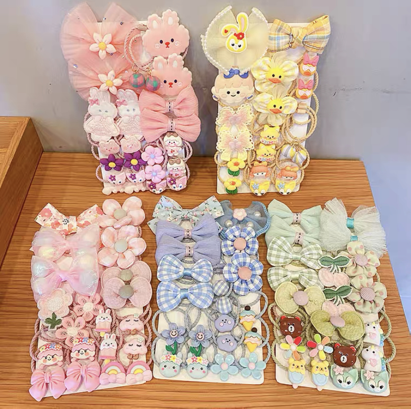 20 Pcs/set Cute kids hair accessories set Children bow hair accessories ...