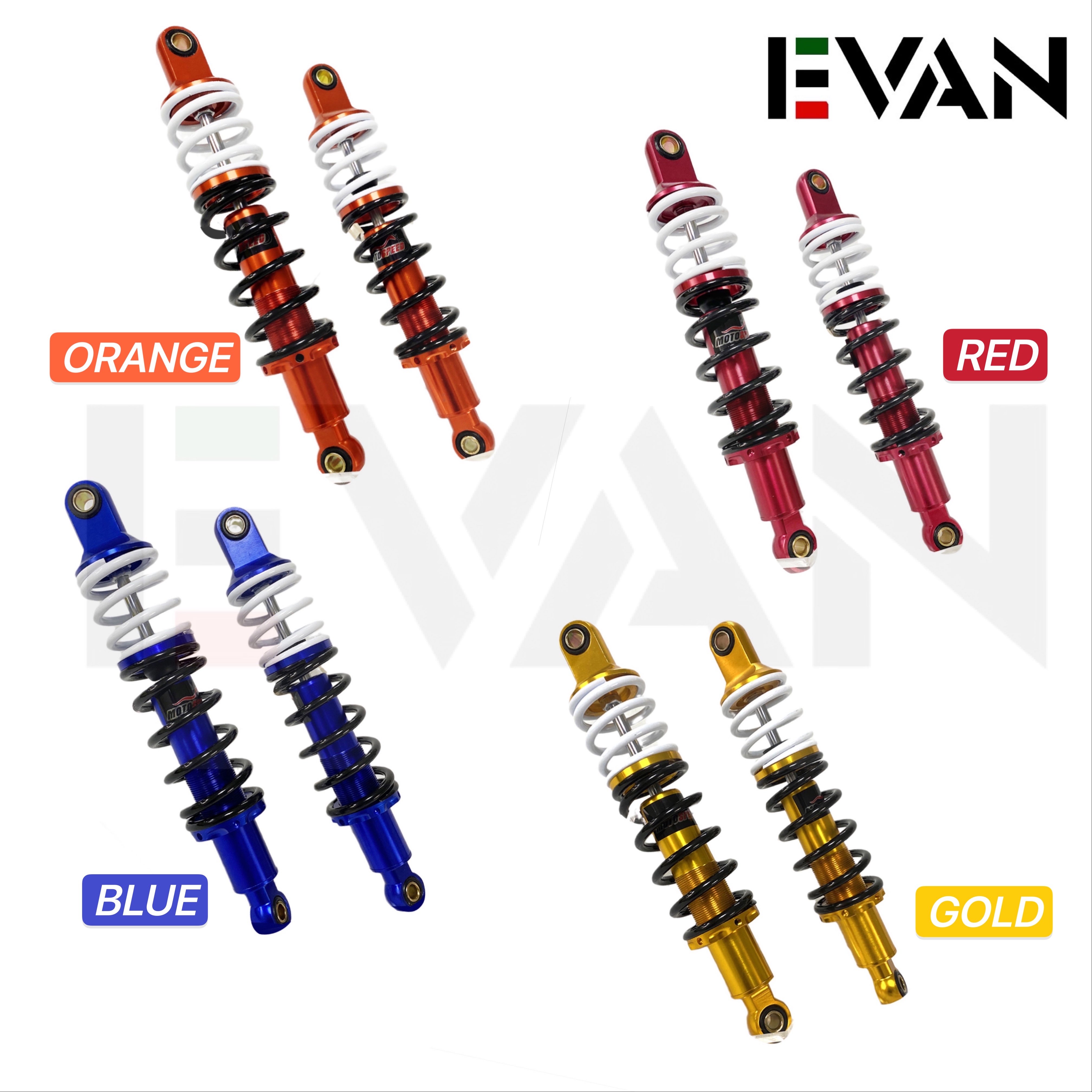 310mm Rear Dual Color Shock Absorber (1 set) For (Xrm Wave Tmx Smash ...