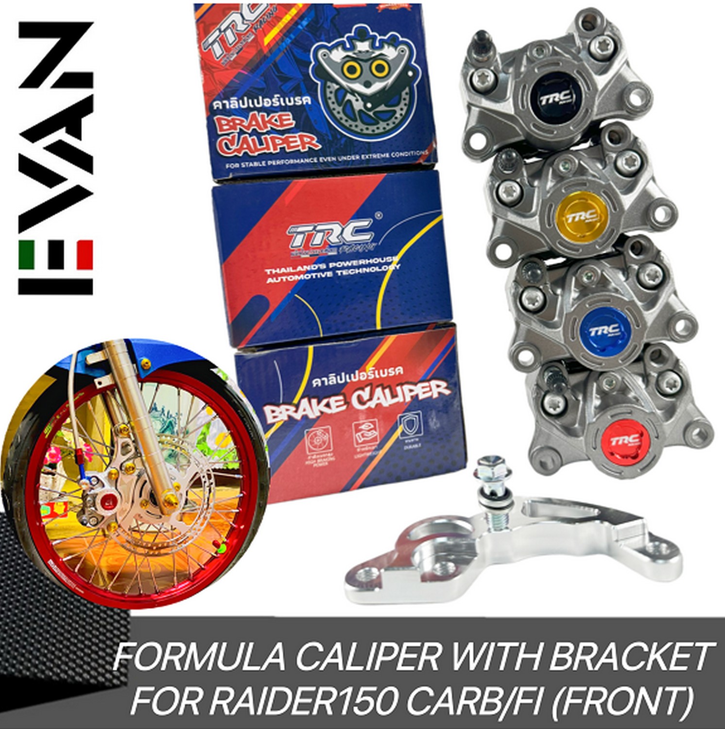 EVAN.SHOP Formula Caliper With Bracket For Raider 150 Carb/Fi (Front ...