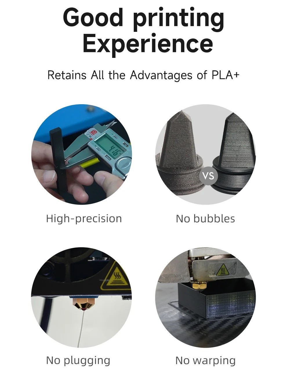 ESUN PLA+HS High Speed ePLA+HS Filament 1.75MM 1KG 3D Printer Filament High Speed Printing ...