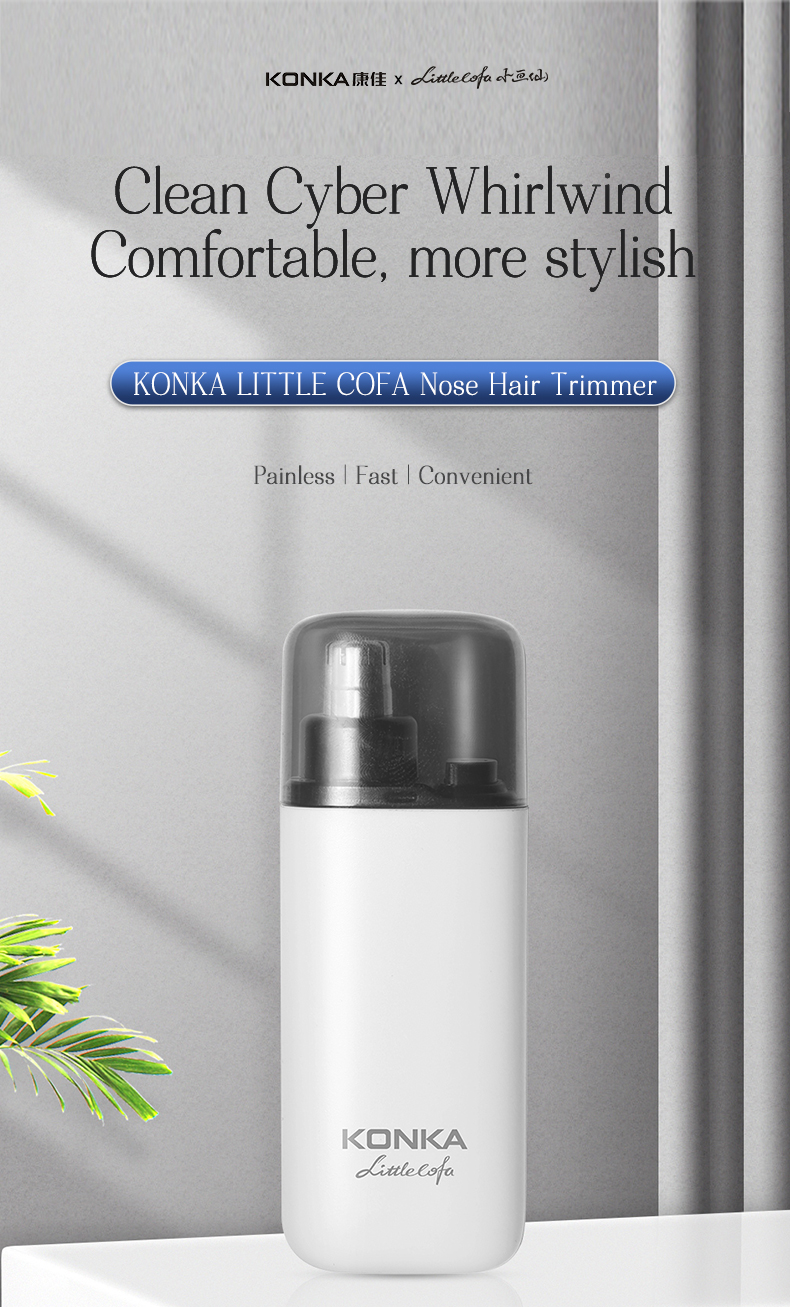 KONKA New Electric Nose Hair Trimmer Portable Removable Washable 360 ...