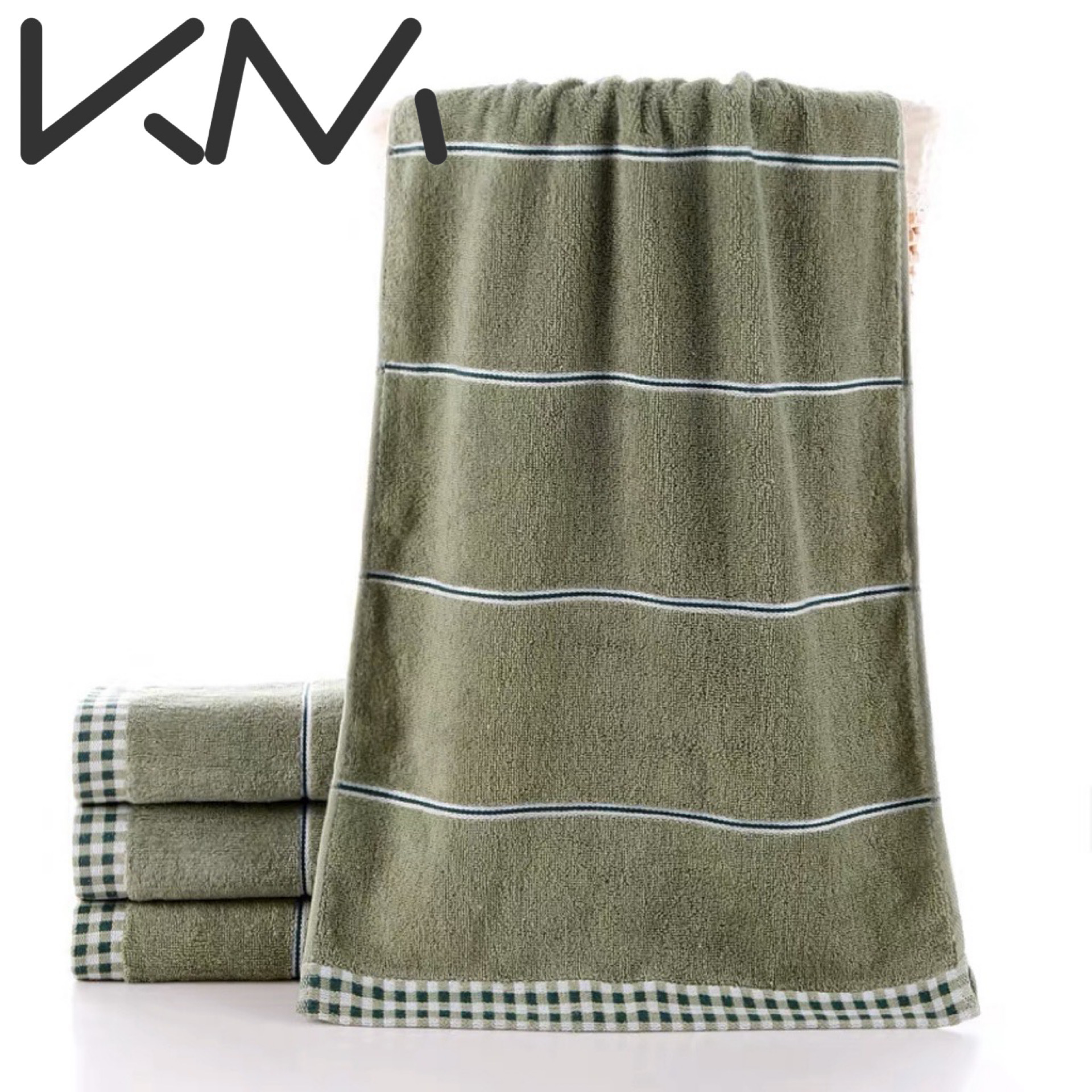 KM Classic-a Pure Cotton Big Towel Soft Thick Hand Bath Bathroom Towel ...