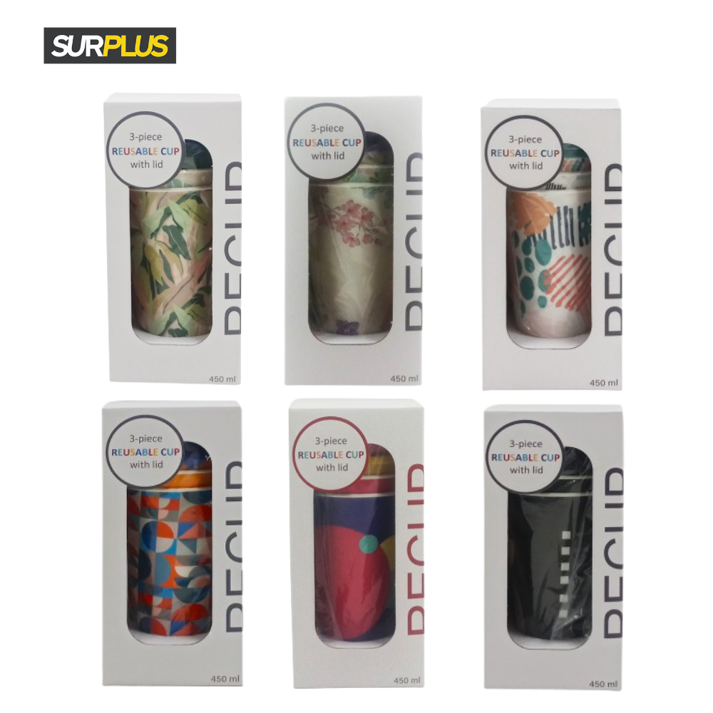 Surplus Reusable Cup With Lid 3 Pieces | Shopee Philippines