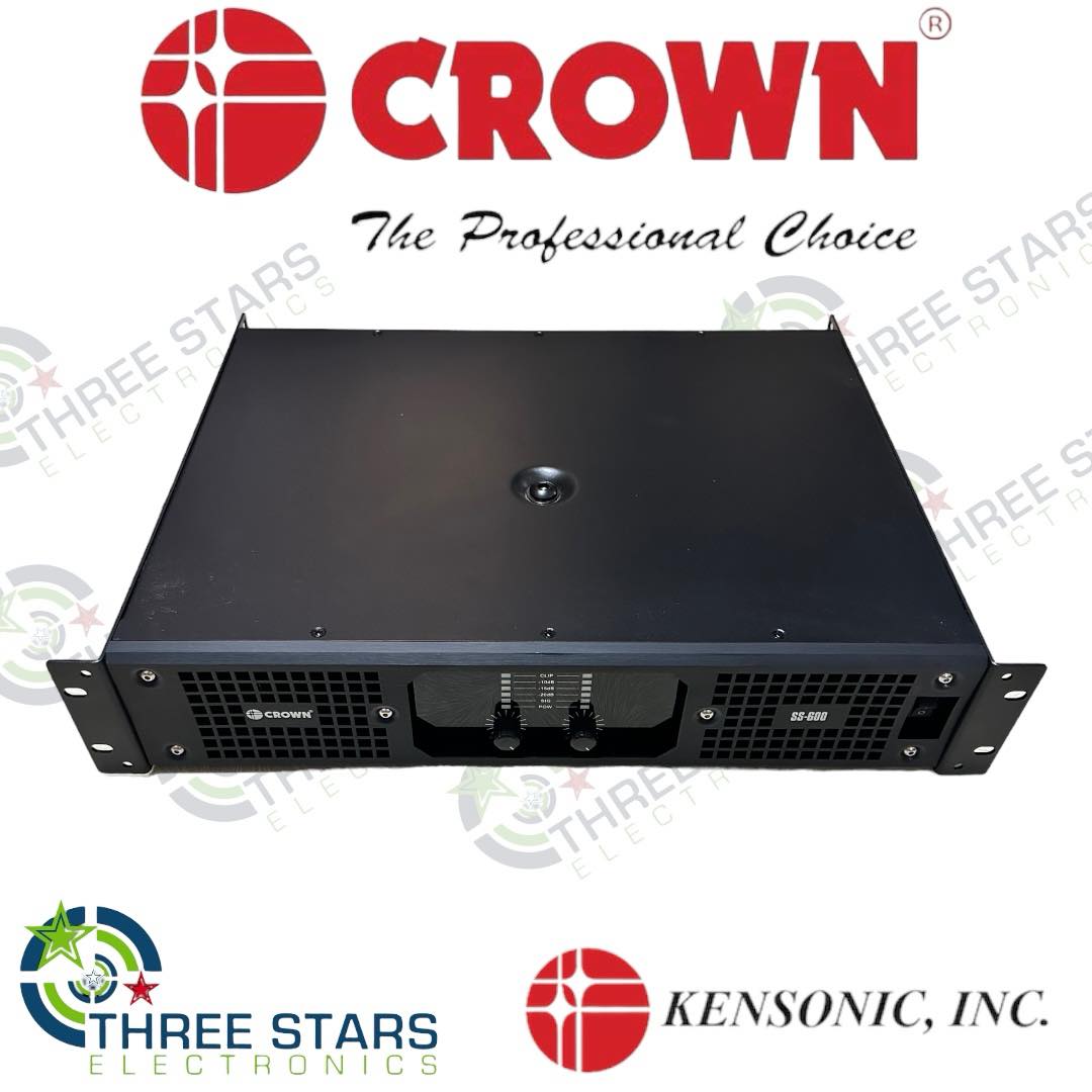 Crown Supreme Series SS-600 Power Amplifier 600 watts RMS Power 900w at ...
