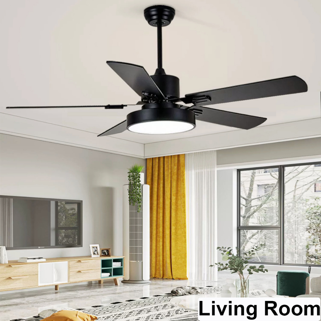 LED Tri color 5 blade Ceiling fan With light 42/48/52 Inch 3color With ...