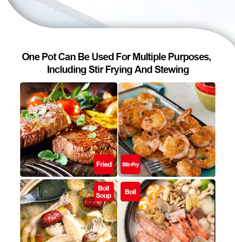 32CM Non Stick Pan with Cover Composite Diamond Coating Wok Stir-fry ...