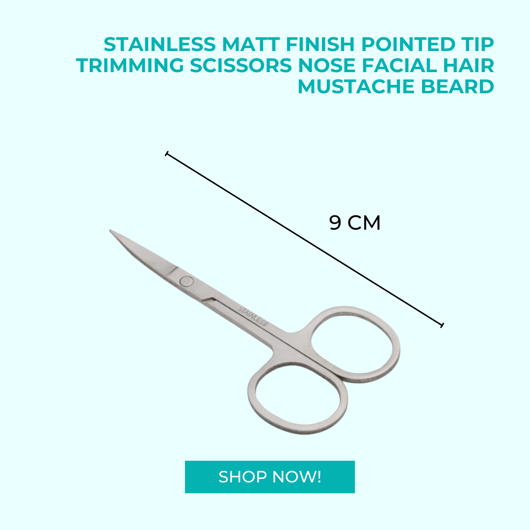 Groovy Stainless Matte Finish Pointed Tip Trimming Scissors for Nose ...