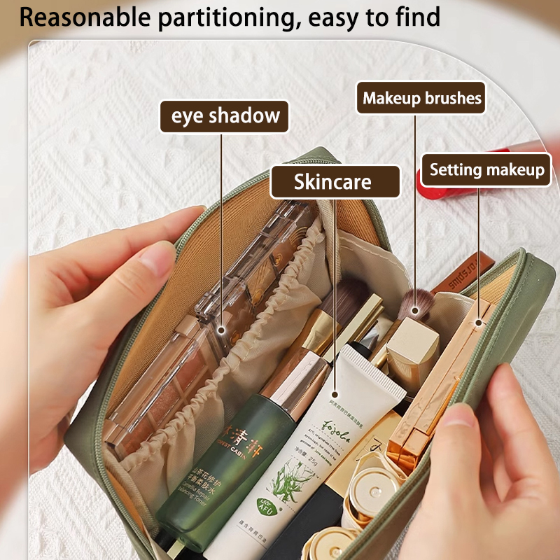 Portable Cosmetic Bag Makeup Pouch Organizer Make Up Travel Waterproof Toiletry Pouch Lipstick ...