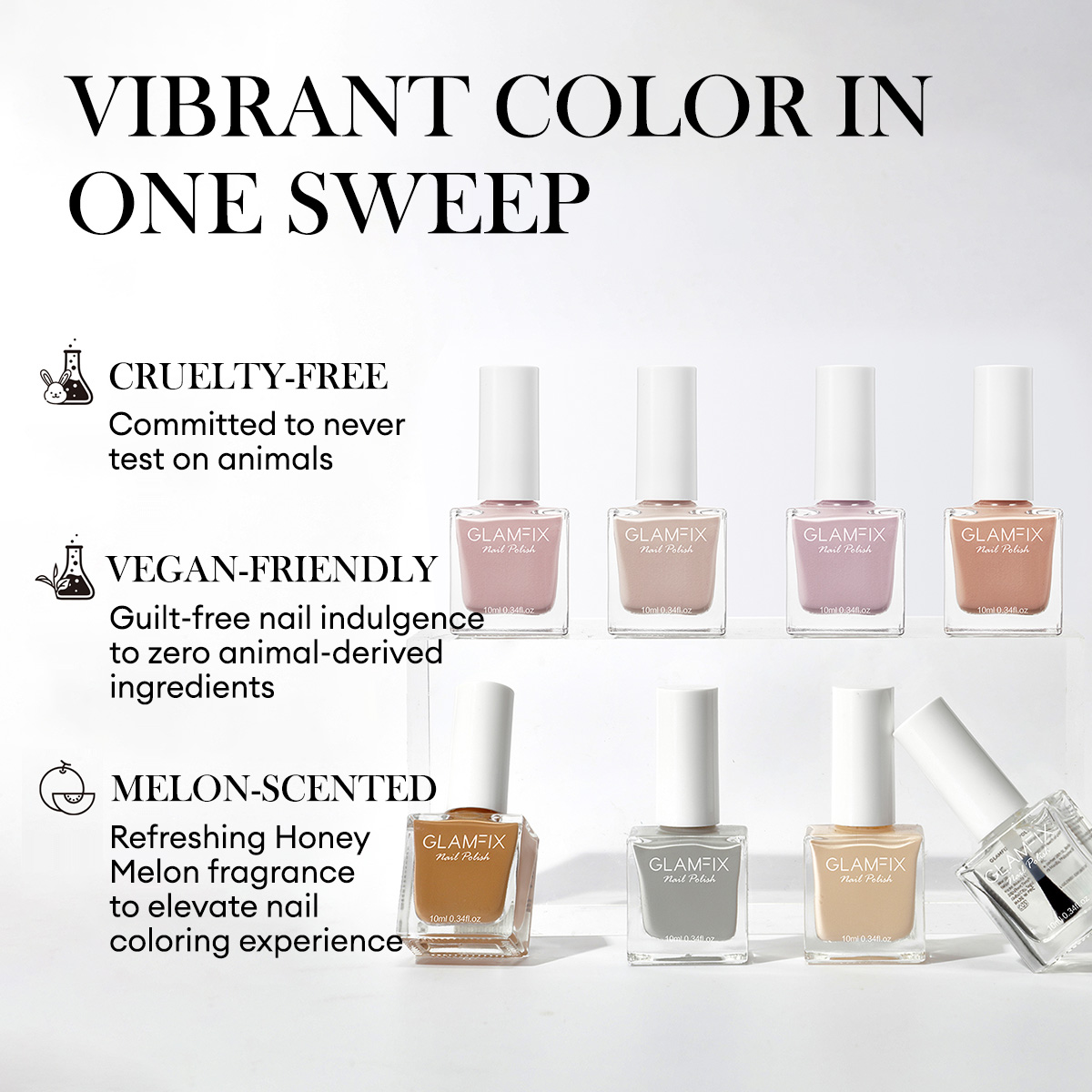 GLAMFIX Nail Polish Ivory- Nail Polish Natural Shine Nude Beige ...