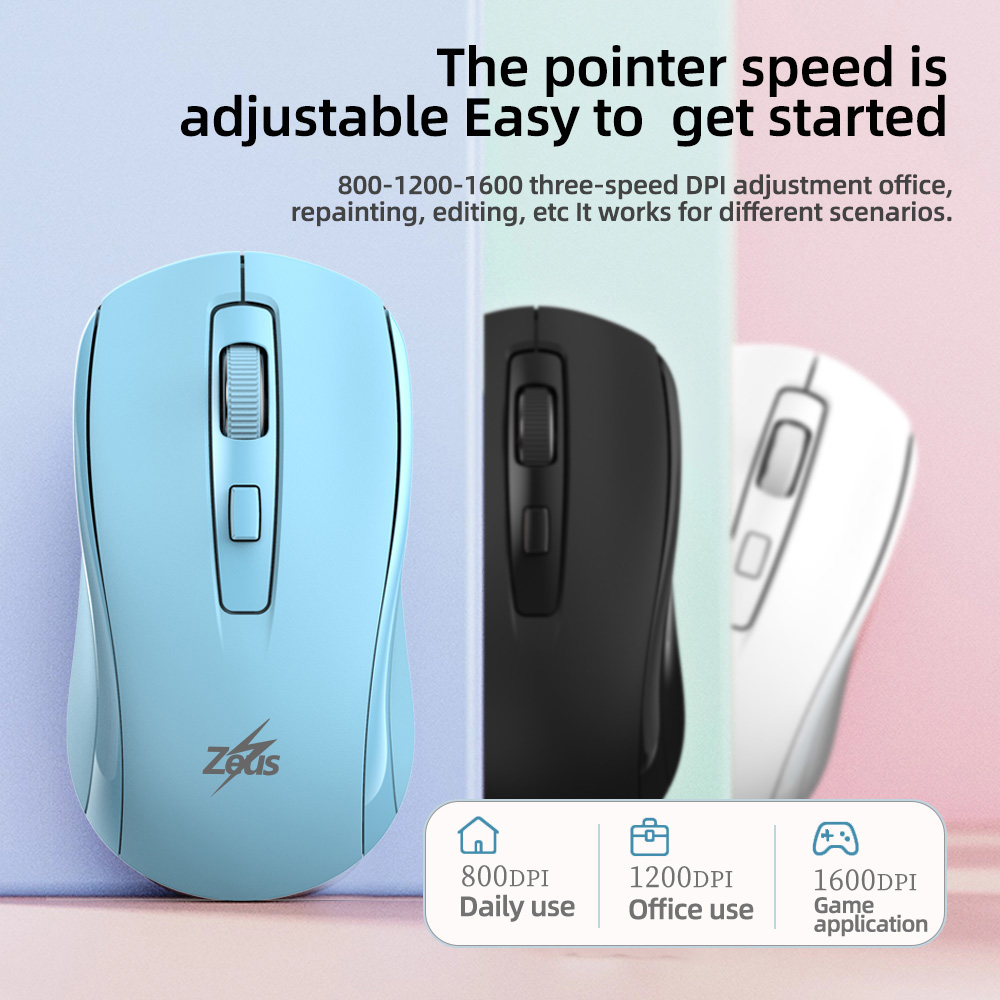 Zeus M-006 Wireless Mouse With Nano Receiver And 3 DPI Adjustment 3 ...