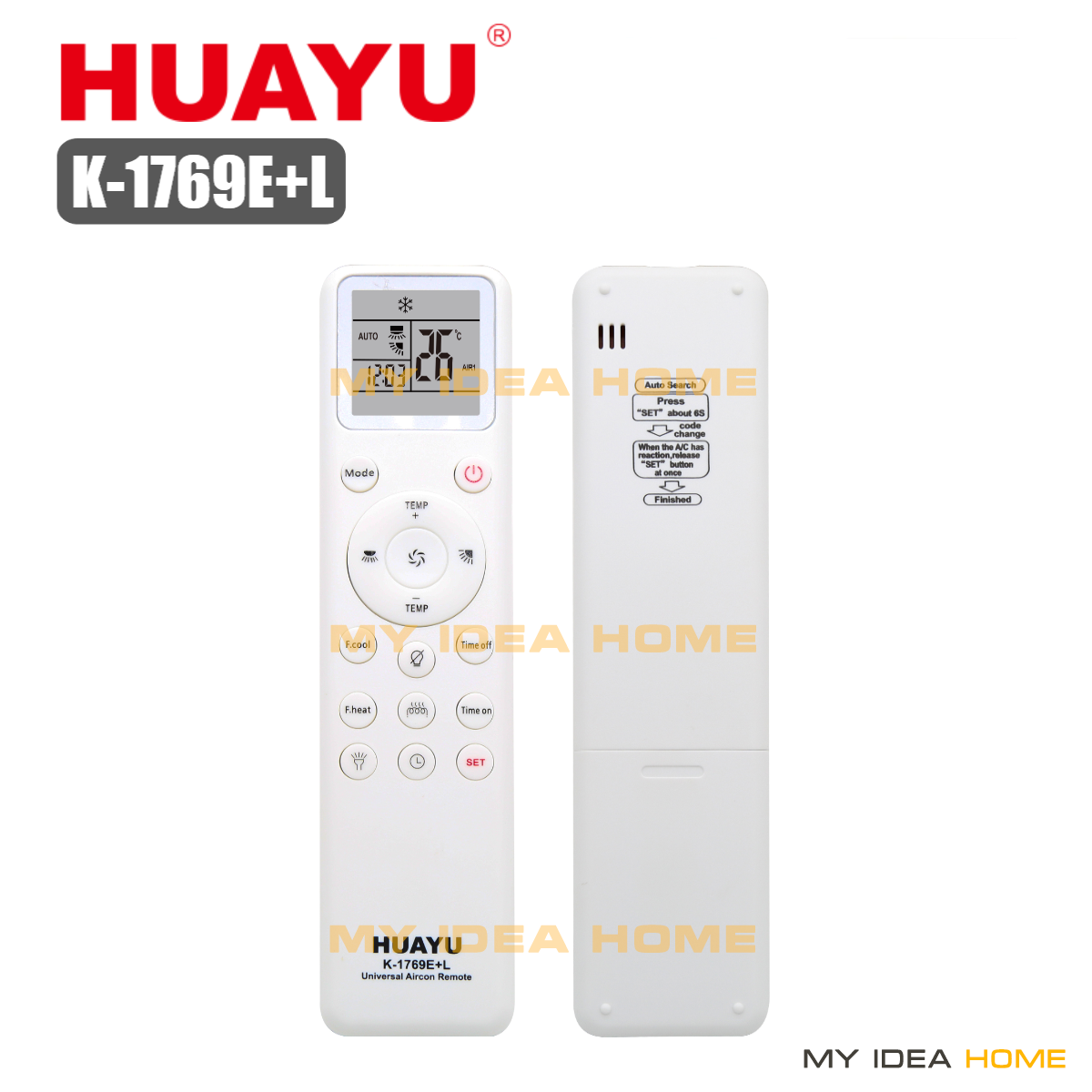 HUAYU Universal A/C Remote Control LCD Air Condition Controller K-1769E+L COD | Shopee Philippines