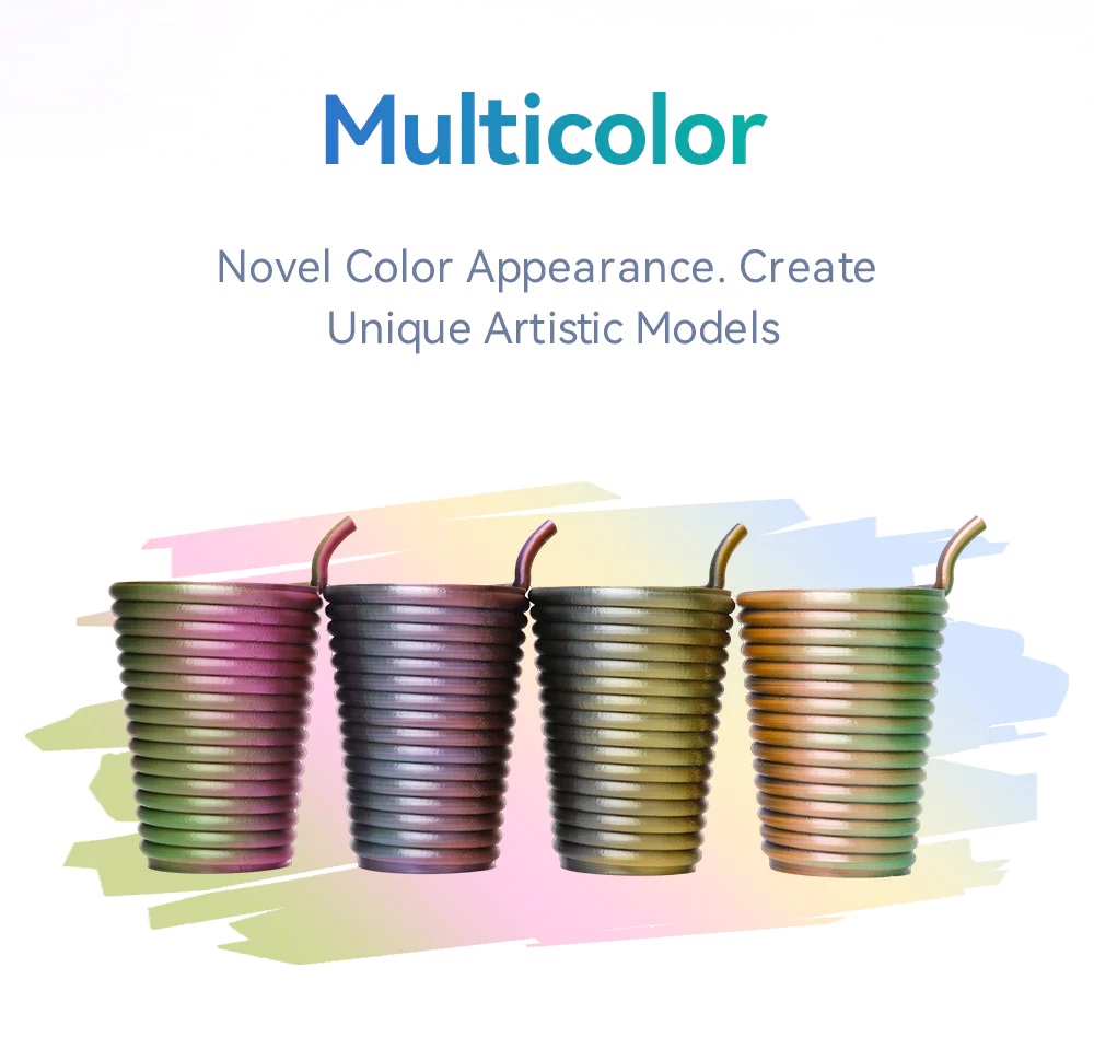 eSUN PLA-Silk Magic Dual Color | PLA-Silk Mystic Multi Color Filament 1 ...