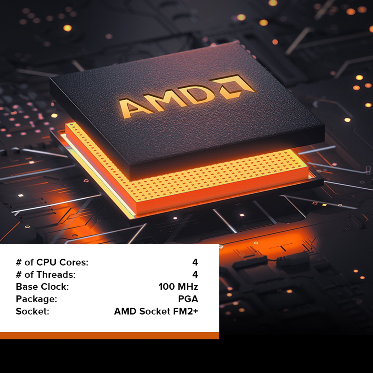 AMD A8 7680 Desktop Processor Quad Core 4 Thread 3.5 GHz Socket FM2+ 45W CPU With Radeon R7 ...