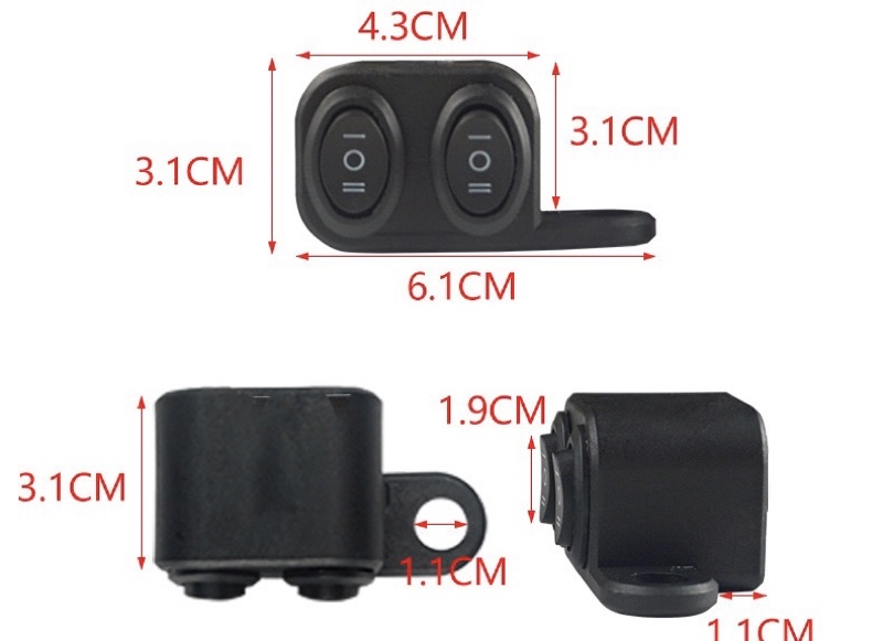 Motorcycles Domino Dual 3Way Switch Mini Driving light Switch Universal ...