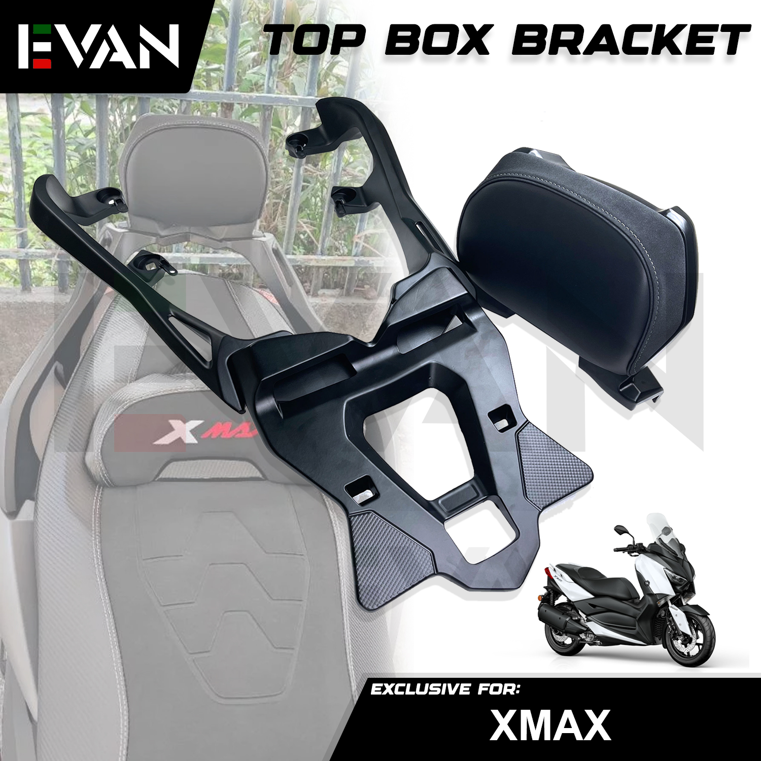 EVAN.PH Yamaha Xmax 300 Rear bracket brackets top box bracket 3 in 1 ...
