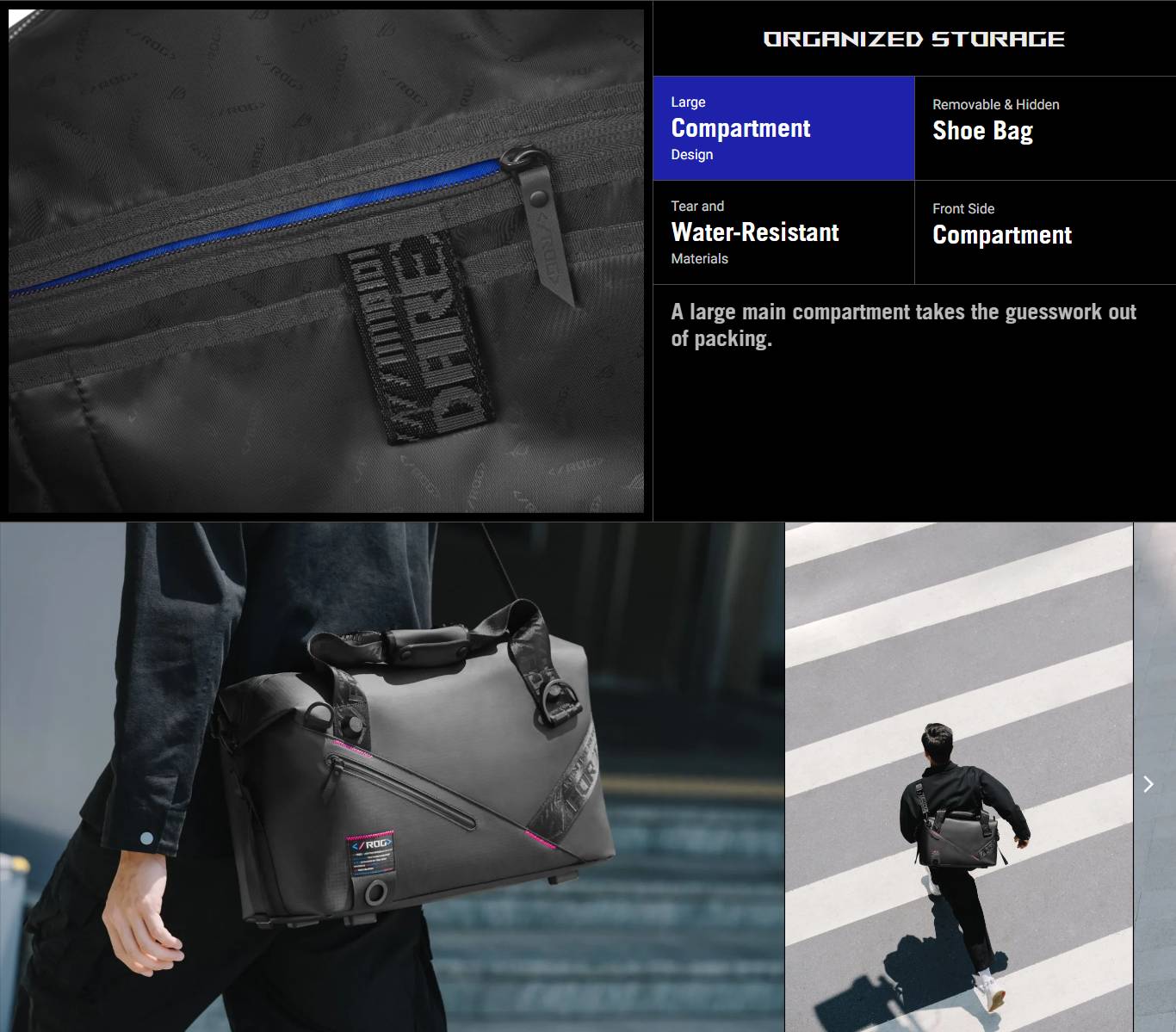 Asus ROG BC3700 Slash Water-Resistant Adjustable Duffle Bag | Shopee ...