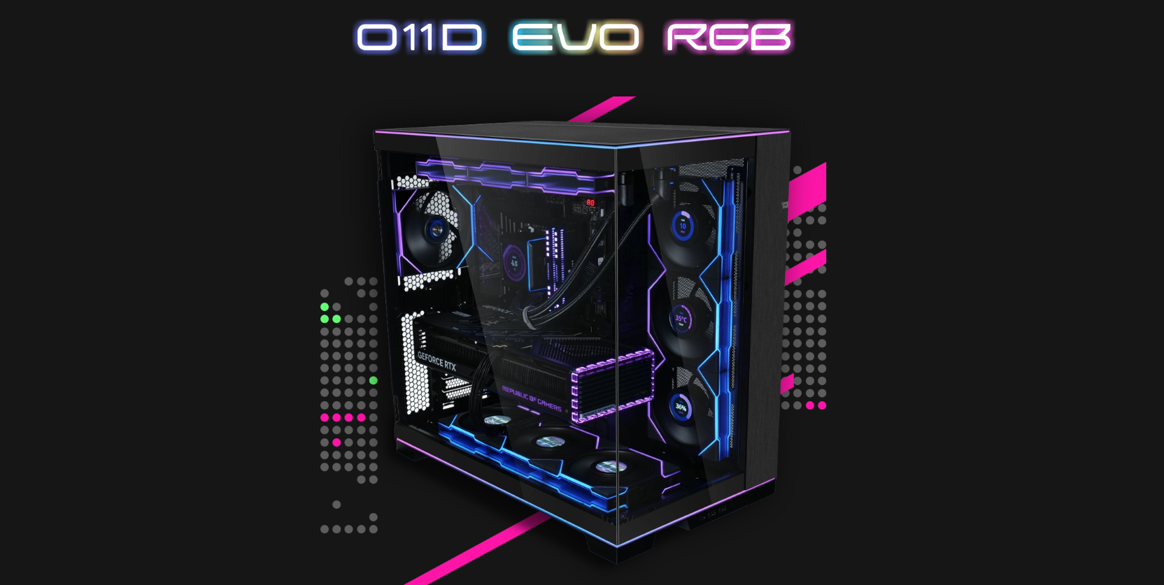 Lian Li 011 Dynamic EVO RGB ATX Tempered Glass PC Case (White | Black ...