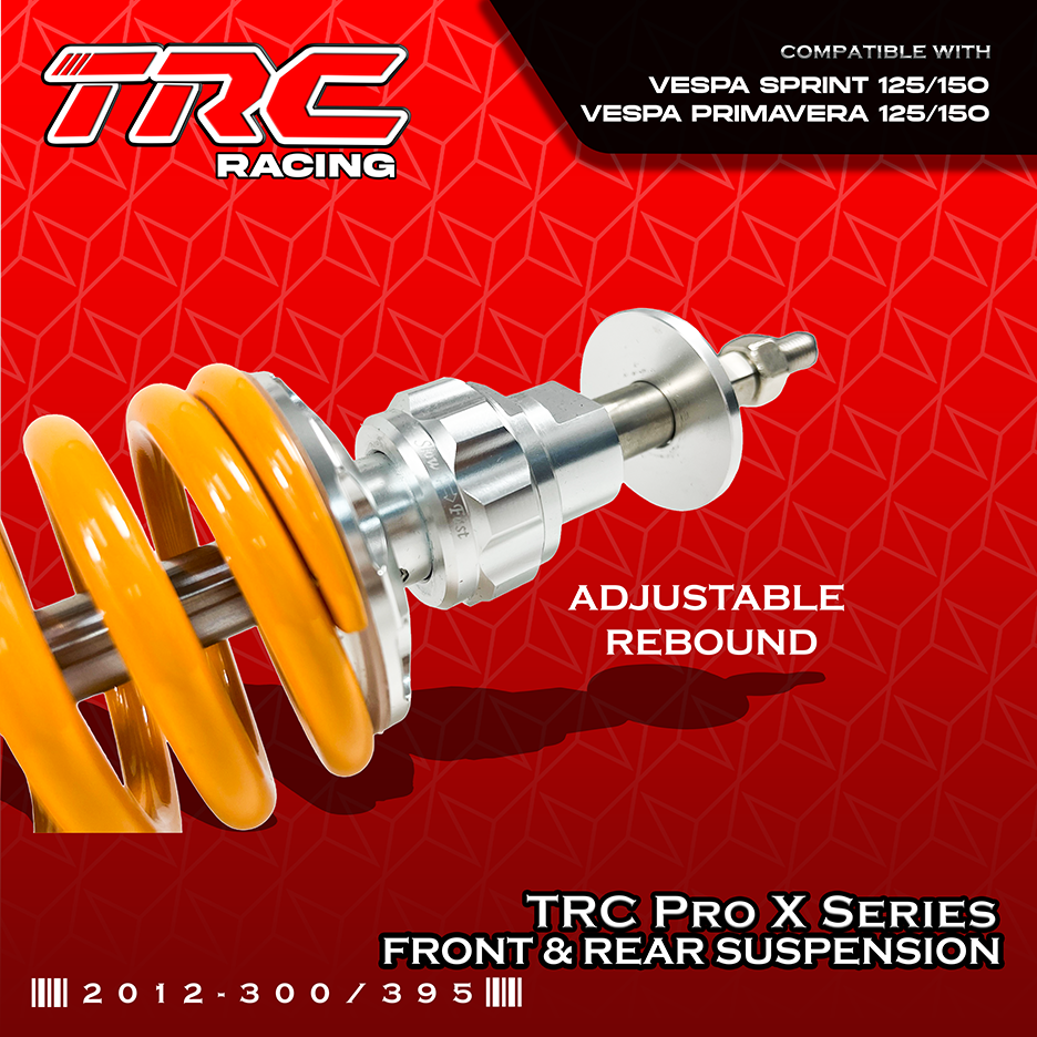 TRC Racing Rear & Front Shock Suspension 300/395mm Vespa Sprint 125/150 ...