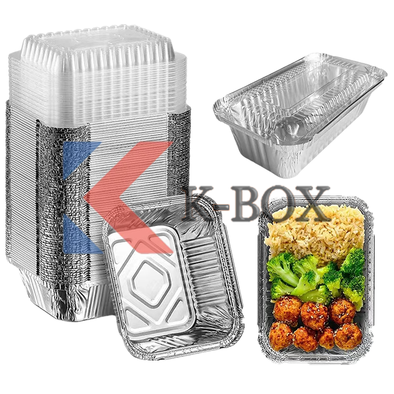 Aluminum Foil Tray With Lid Thickening Loaf Pan Food Grade ISO ...