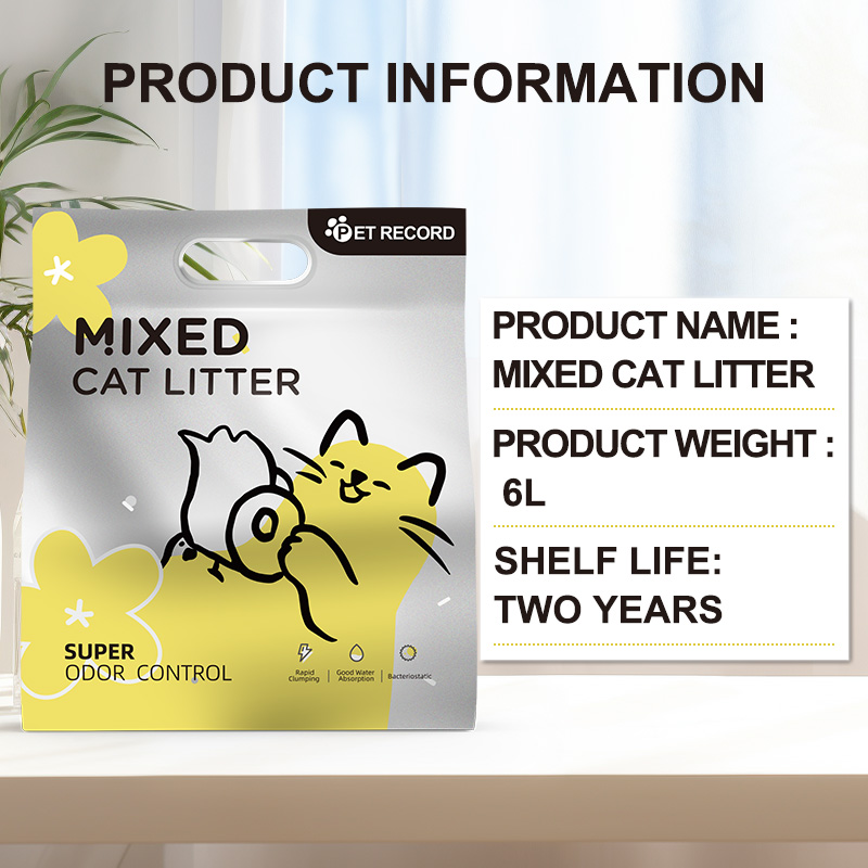 【Product Upgrade】6L/12L Mixed Cat Litter Tofu And Bentonite For Cat And ...