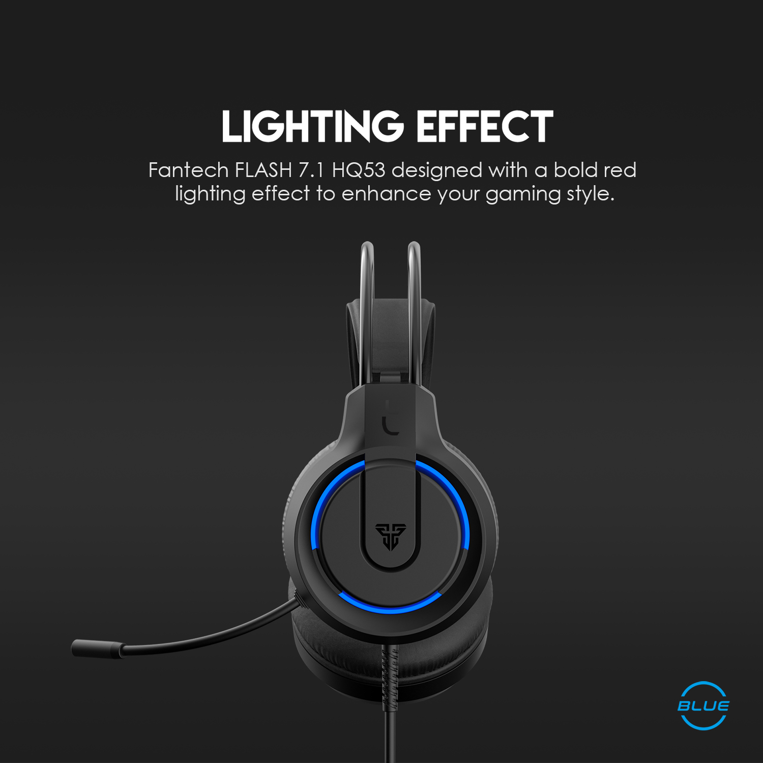Fantech HQ53 Flash 7.1 Virtual Surround Sound Gaming Headset RGB ...
