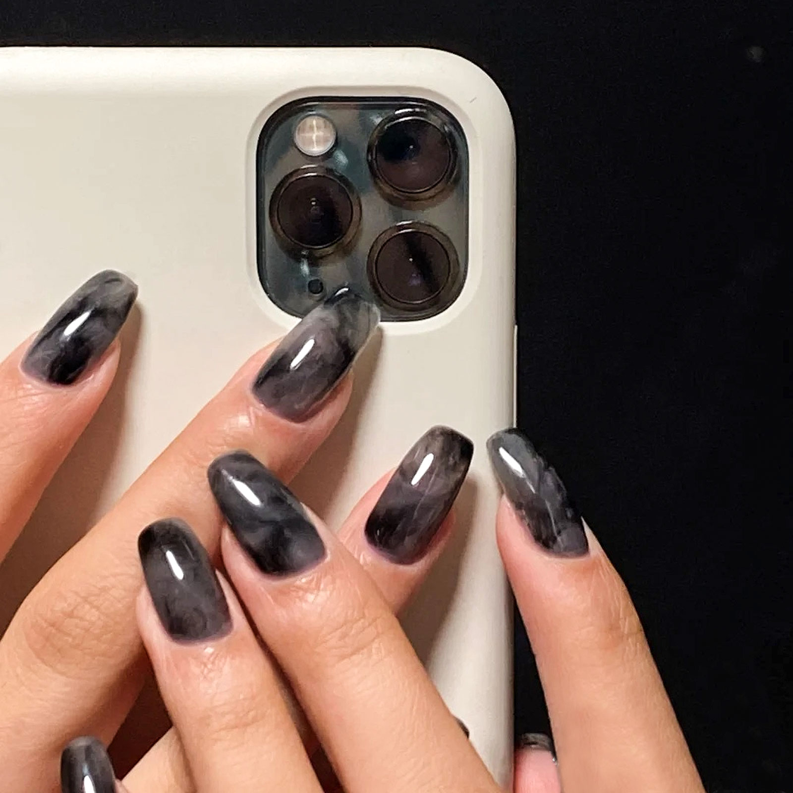 Beaucat 24Pcs Fake Nails Set With Glue Design DIY French Finger Nail ...