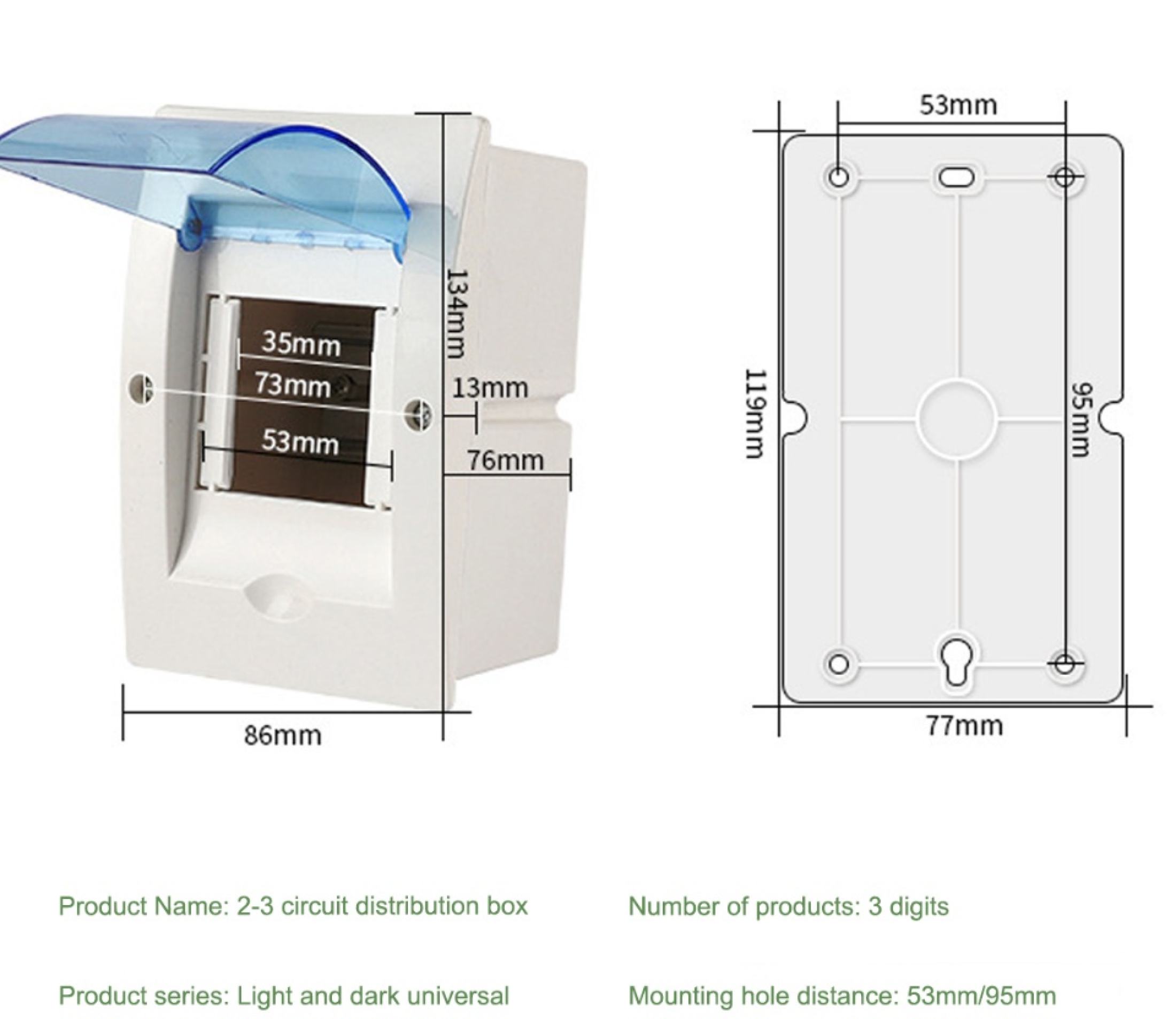 Electric Box Cover Breaker Enclosure Strong Current Distribution Box ...