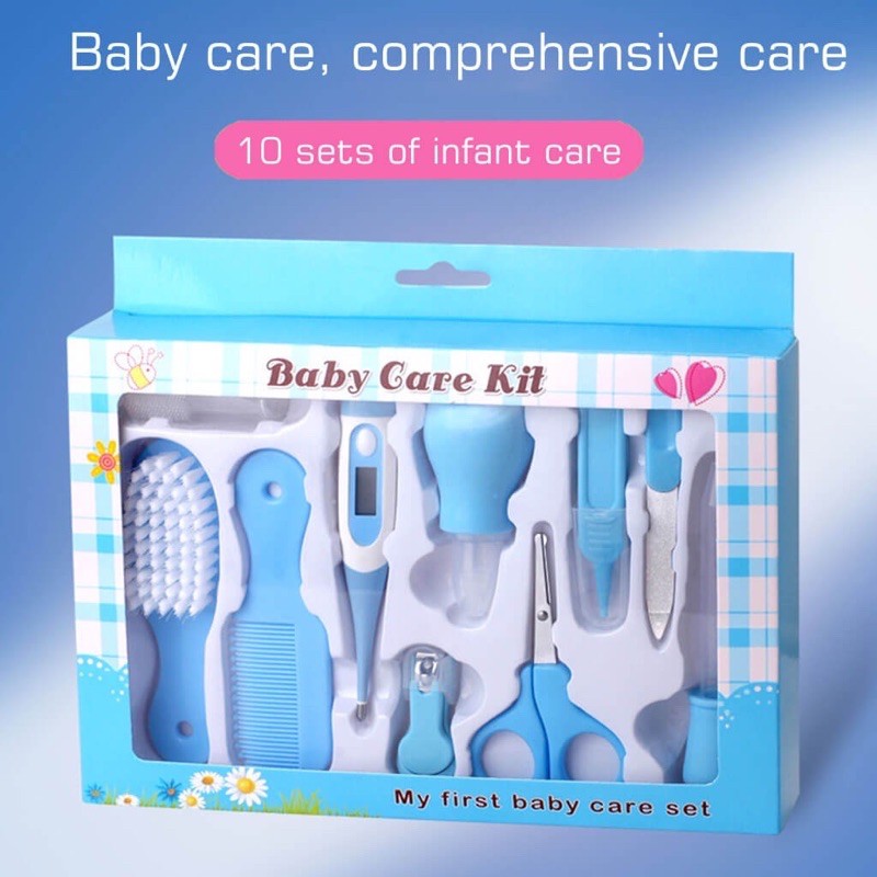 10pcs Baby Care Kit Set Baby Grooming Tool Portable Comb Nail Trimmer ...