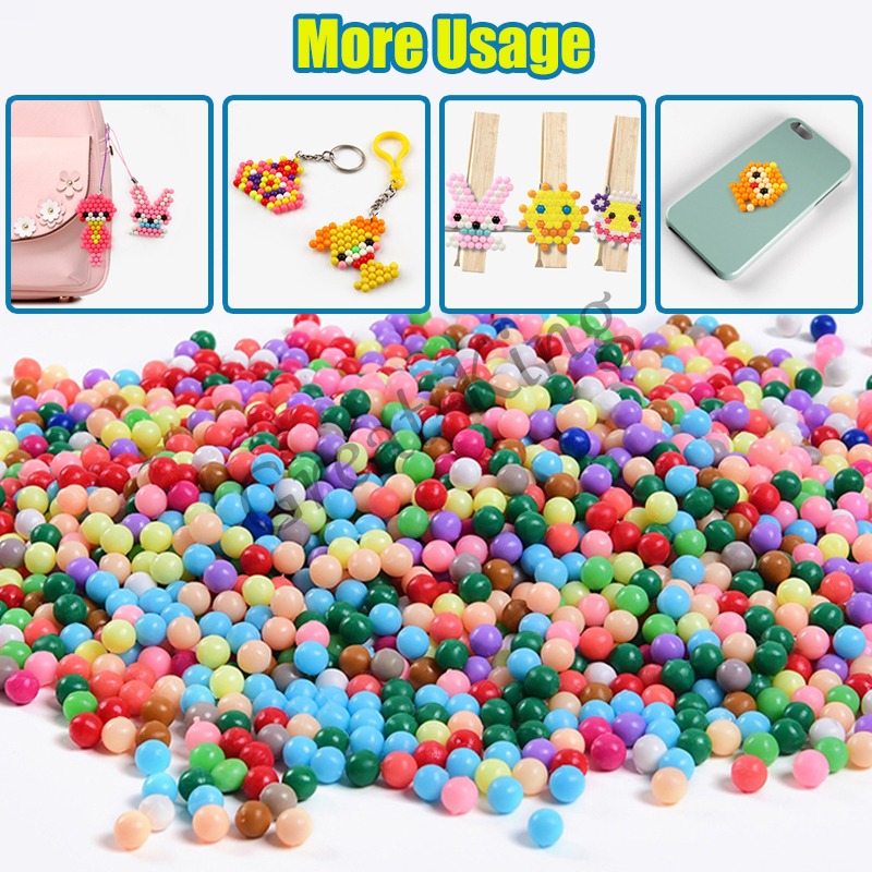 DIY Puzzle Beads Toys Water Sticky Beads Crafts Set Bracelet keychains ...