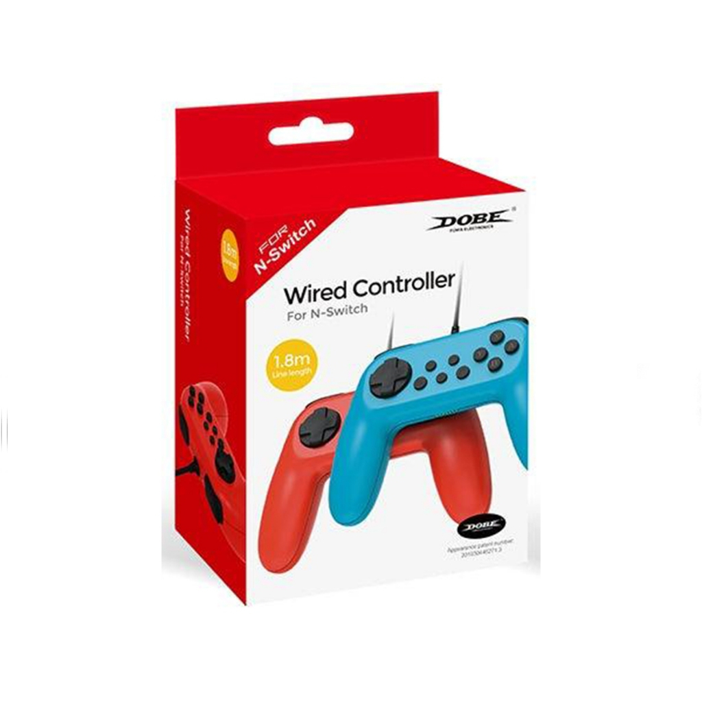 DOBE NSW Wired Controller For N-Switch 1.8 Line Length Neon Red/Neon ...