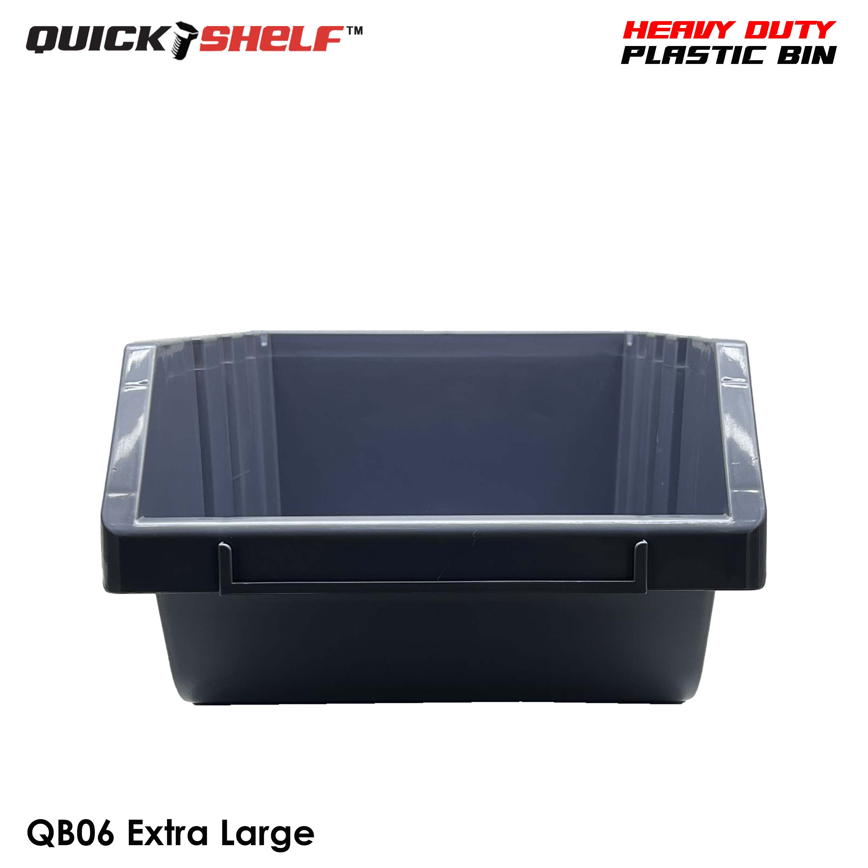 QUICKSHELF Plastic Bin Boxes Storage for Supplies & Tools BIG Sizes ...