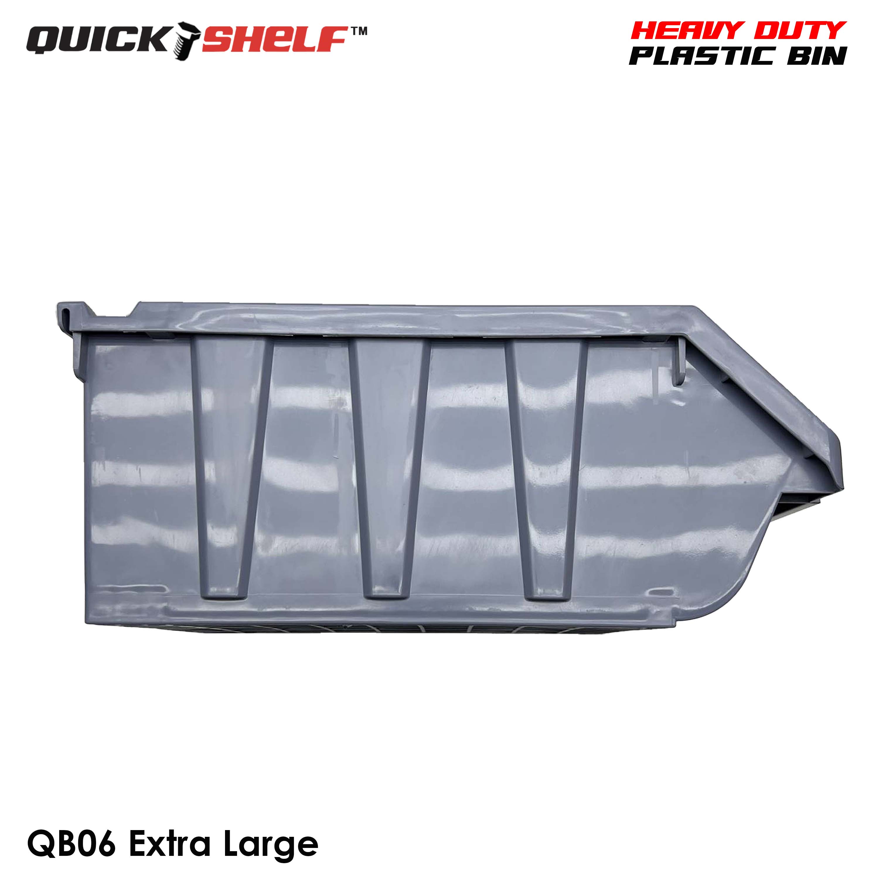QUICKSHELF Plastic Bin Boxes Storage for Supplies & Tools BIG Sizes ...