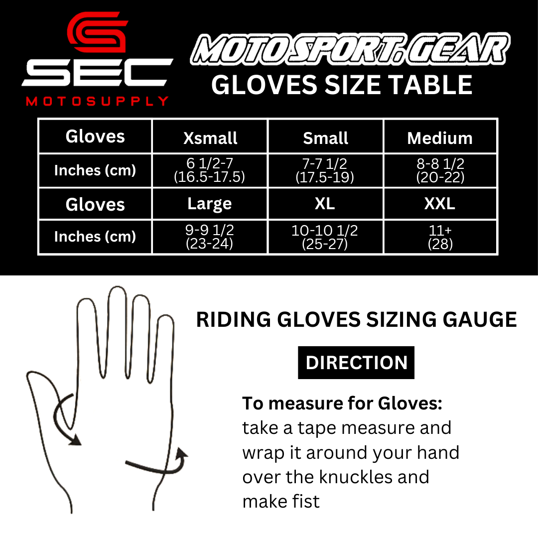 SEC Motorcycle Gloves Half Finger Gloves Black (M-XL) (DSEC-00788 ...